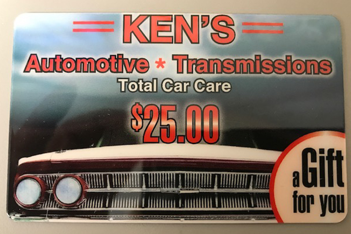 Auto Repair Gift Cards | Ken's Automotive & Transmissions
